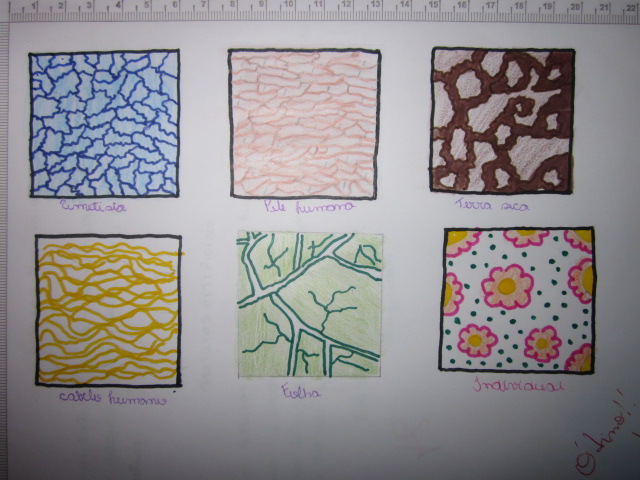 Artistas do Colégio Estadual Dona Branca : Desenho de texturas visuais